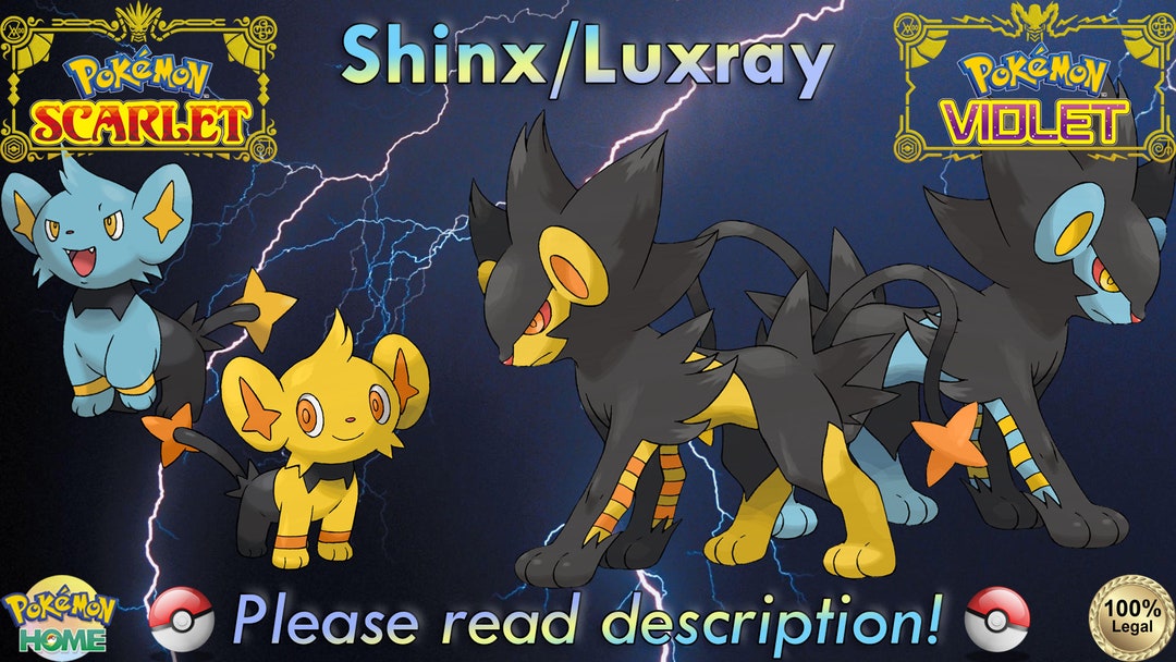 Shiny/non-shiny Shinx/luxray 6IV Pokémon Scarlet/violet - Etsy
