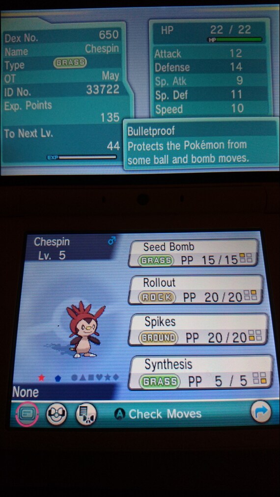 Shiny Chespin Pokemon