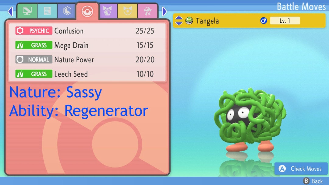 Shiny/non-shiny Tangela/tangrowth 6IV - Brilliant Diamond/shining Pearl ...