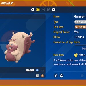 Shiny/non-shiny Skwovet/greedent 6IV - Pokémon Scarlet/violet (100% ...