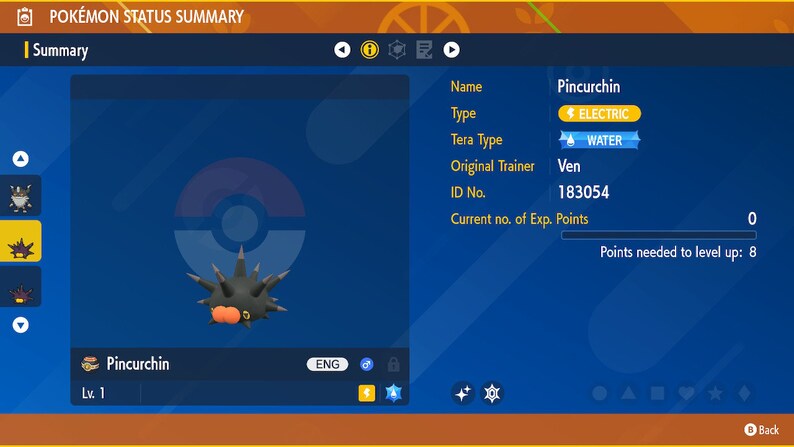 Shiny/non-shiny Pincurchin 6IV Pokémon Scarlet/violet 100% - Etsy