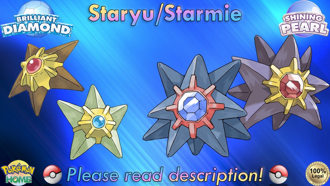 Shiny/non-shiny Staryu/starmie 6IV Brilliant Diamond/shining - Etsy