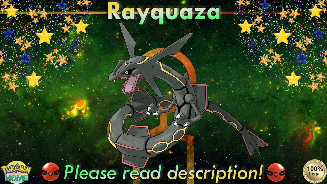 Shiny Rayquaza EVENT 6IV Pokémon X/Y OR/AS S/M Us/um Sw/sh - Etsy