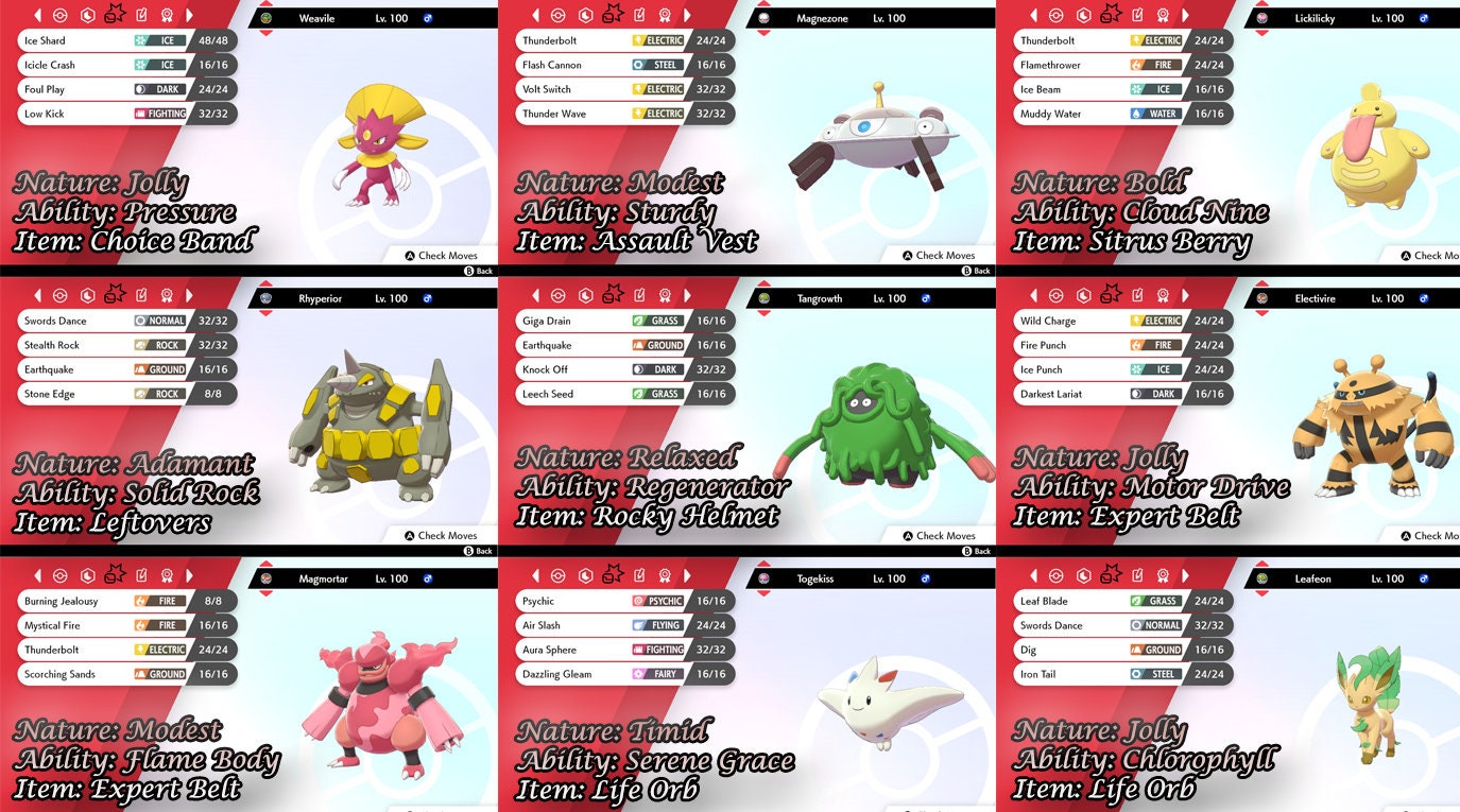 Shiny Gen 4 Competitive Battle Ready Pokemon Sword/shield - Etsy UK