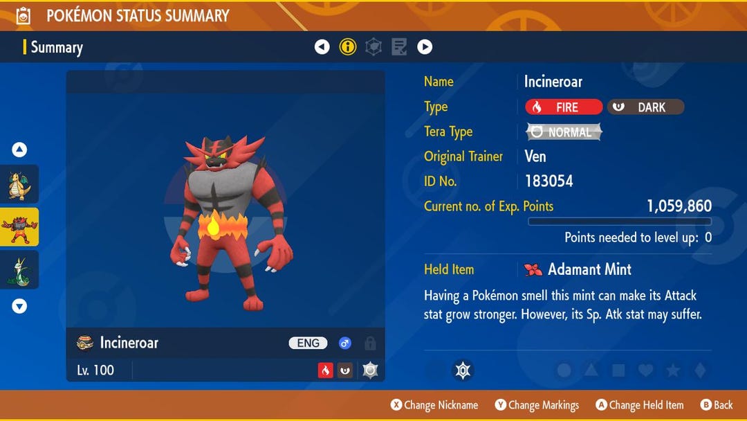 Incineroar Mightiest Mark 7 Star Raid EVENT 6IV - Pokémon Scarlet ...