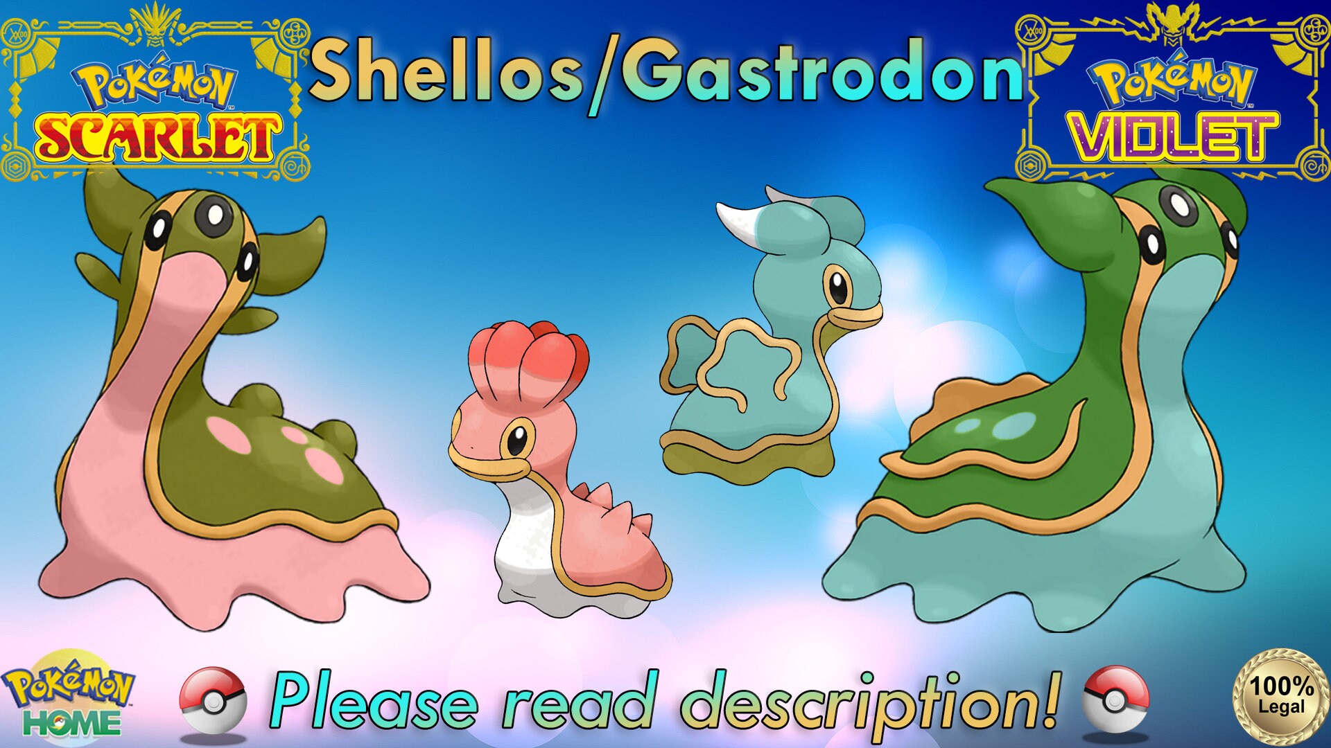 Shiny/non-shiny Shellos/gastrodon West/east Form 6IV Pokémon - Etsy
