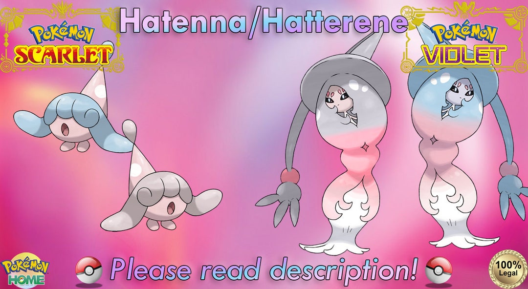 Shiny/non-shiny Hatenna/hatterene 6IV Pokémon Scarlet/violet - Etsy