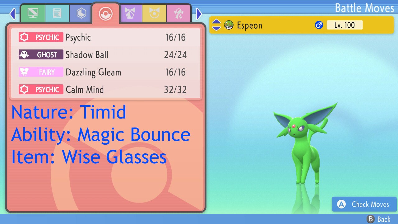 Shiny Espeon Pokemon X