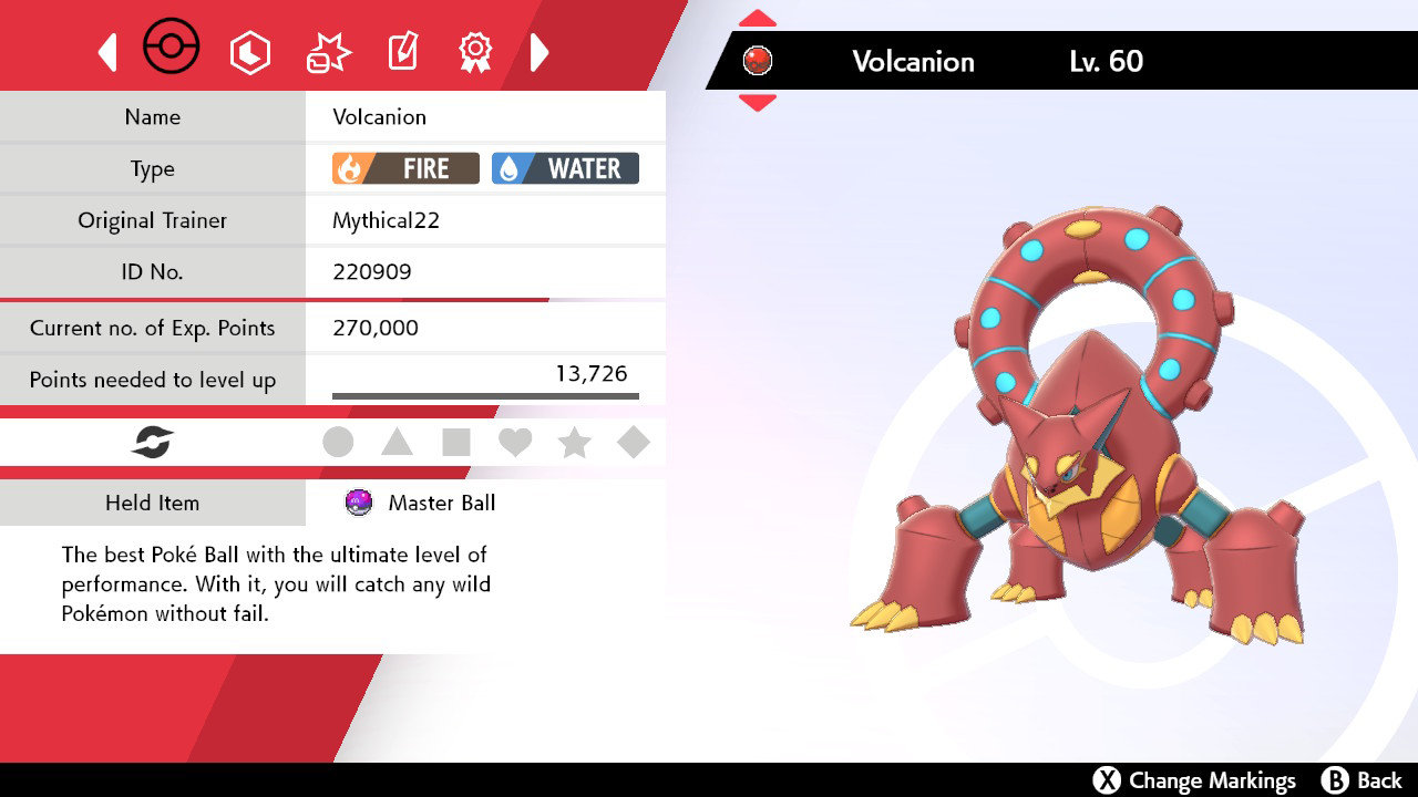 Volcanion Mythical 2022 Pokémon EVENT 6IV - Sword/shield Scarlet/violet ...