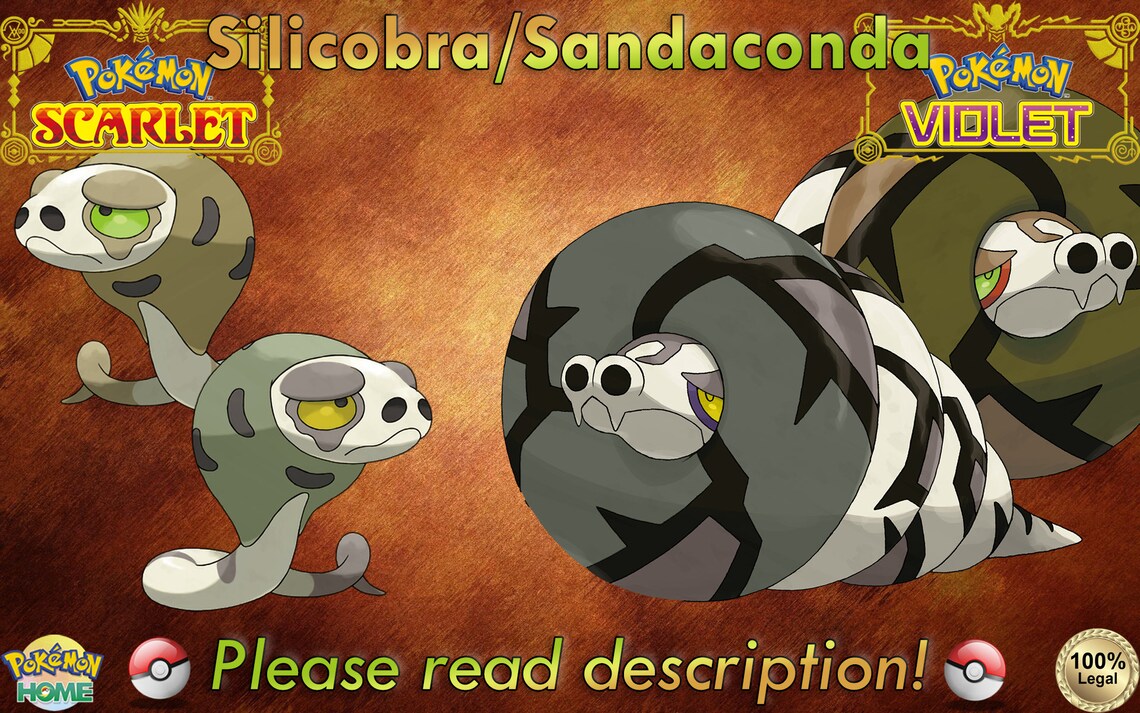 Shiny/non-shiny Silicobra/sandaconda 6IV Pokémon - Etsy