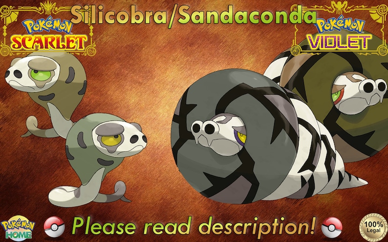 Shiny/non-shiny Silicobra/sandaconda 6IV Pokémon - Etsy