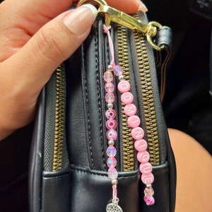 Custom Evil Eye Keychain - Personalized Key Strap- Pink Evil Eye - Good ...