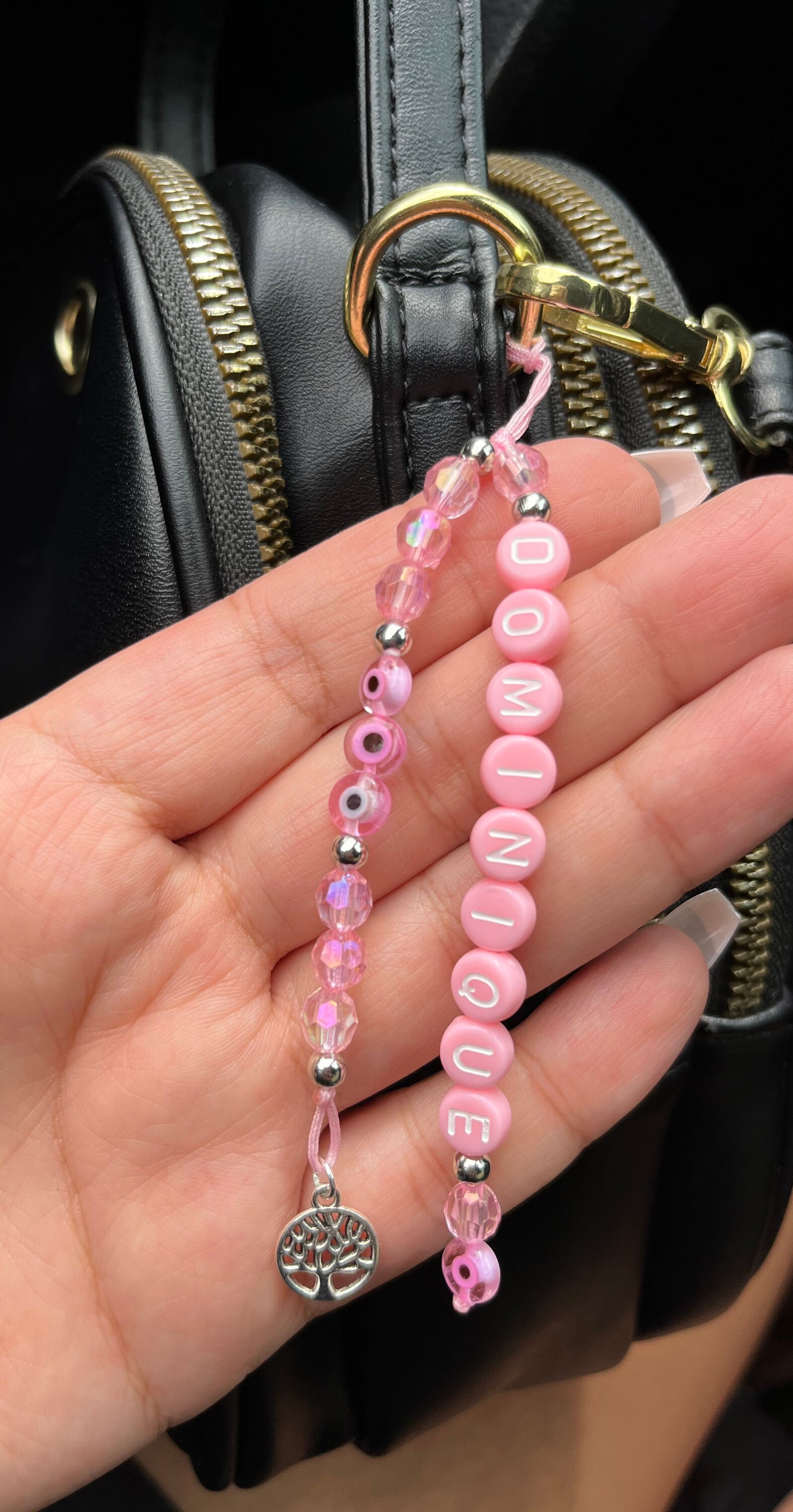 Custom Evil Eye Keychain Personalized Key Strap Pink Evil - Etsy