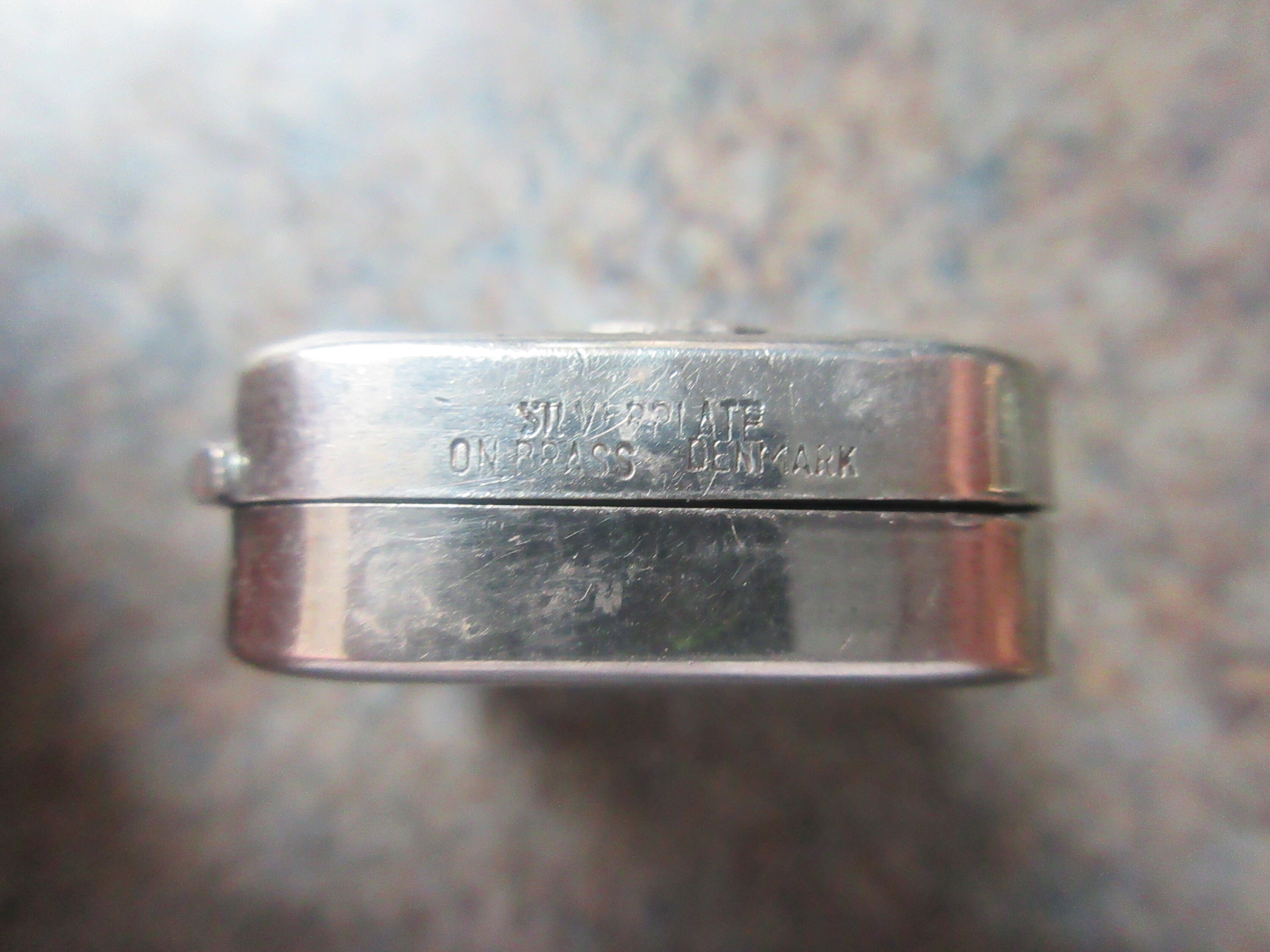 Vintage Hans Jensen Denmark Silver Plated Copper Repousse Comb, Snuff ...