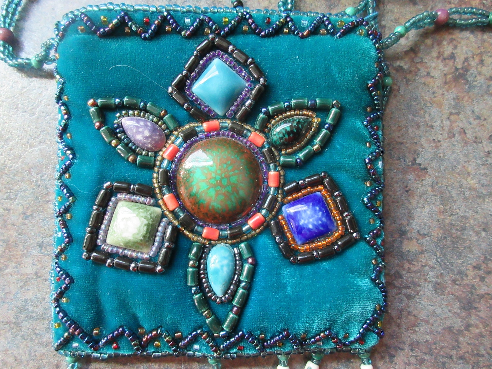 Artisan Beaded Velvet Purse/handbag/crossover - Etsy