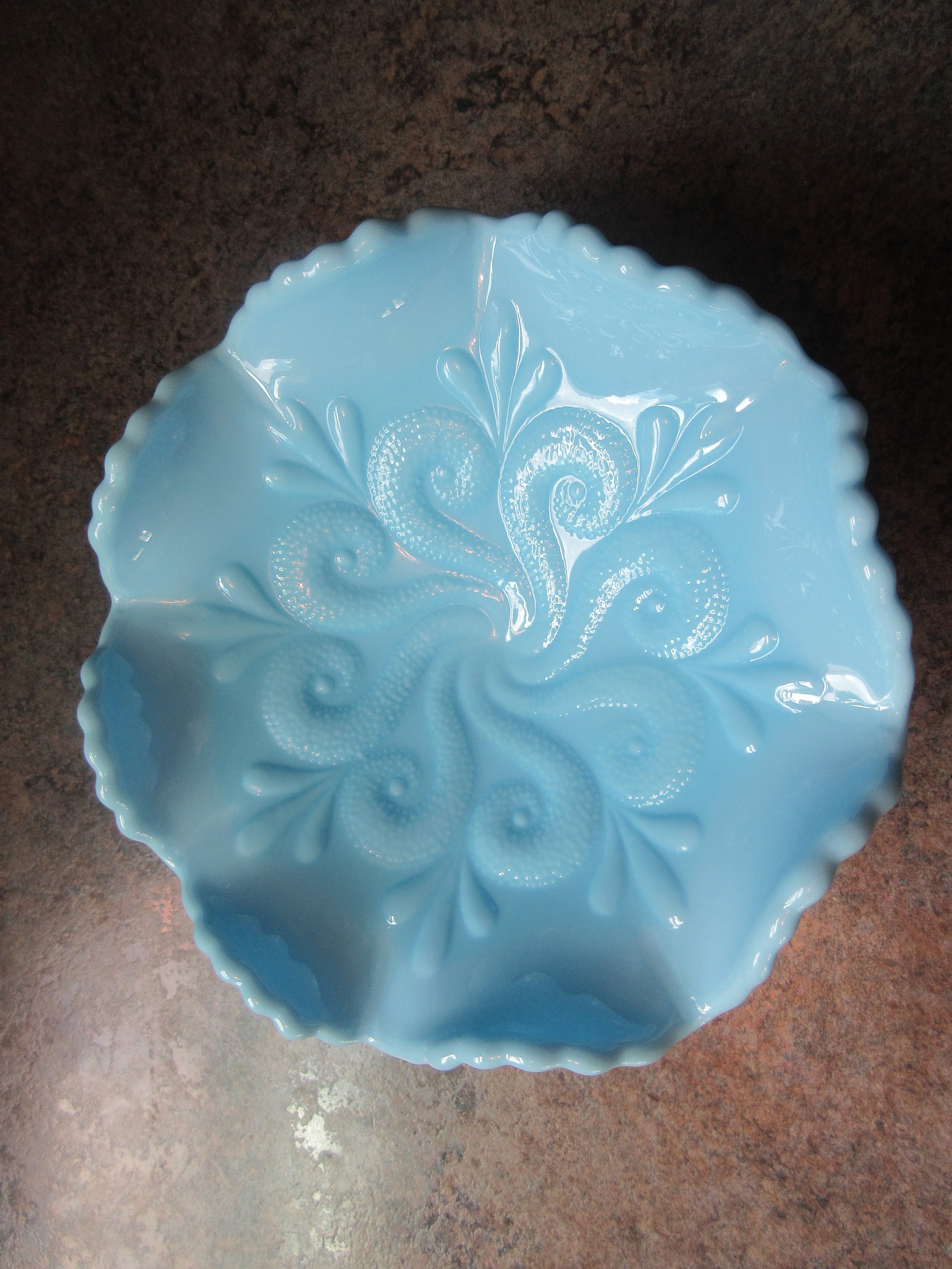 Vintage Dugan Blue Custard S Repeat Compote/bon Bon Dish - Etsy UK