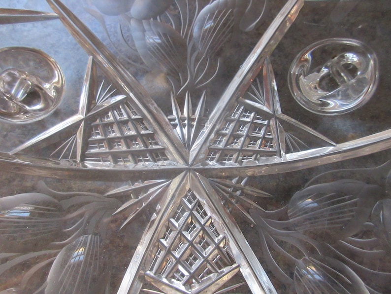 Kusak Glass Works Seattle Cut Glass Bowl - Etsy