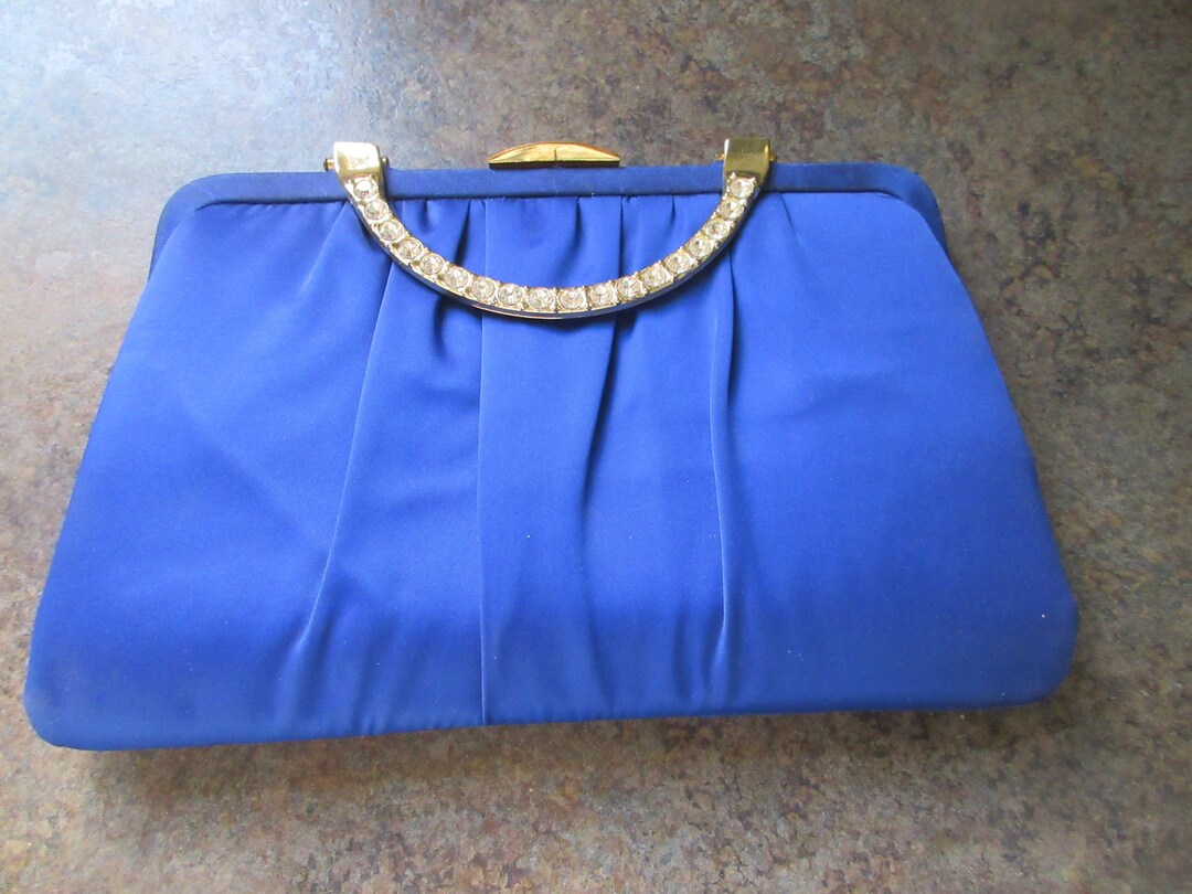 Vintage Graceline Master Purse Royal Blue W/rhinestones - Etsy