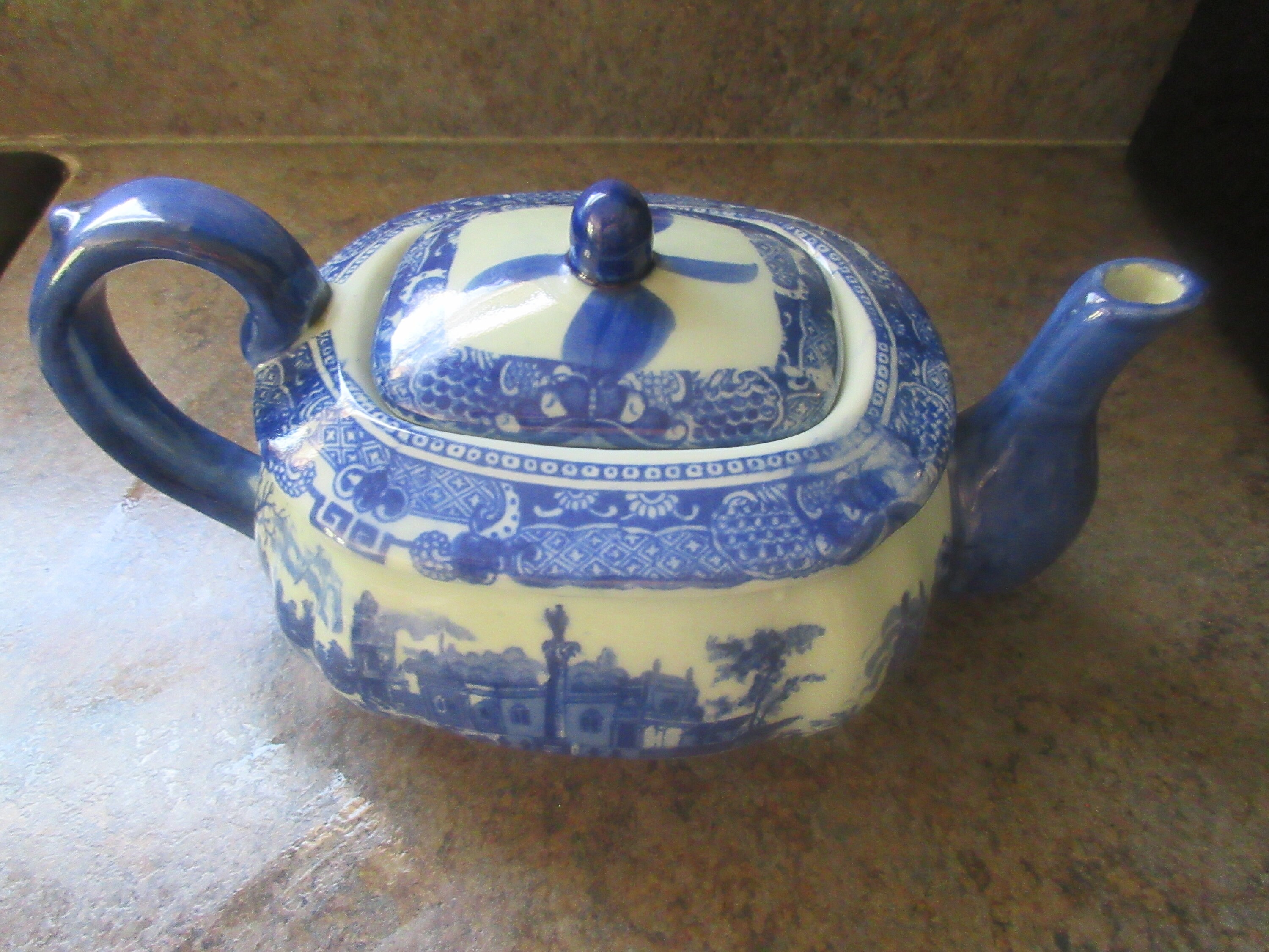 Flow Blue Victoria Ware Ironstone Teapot - Etsy
