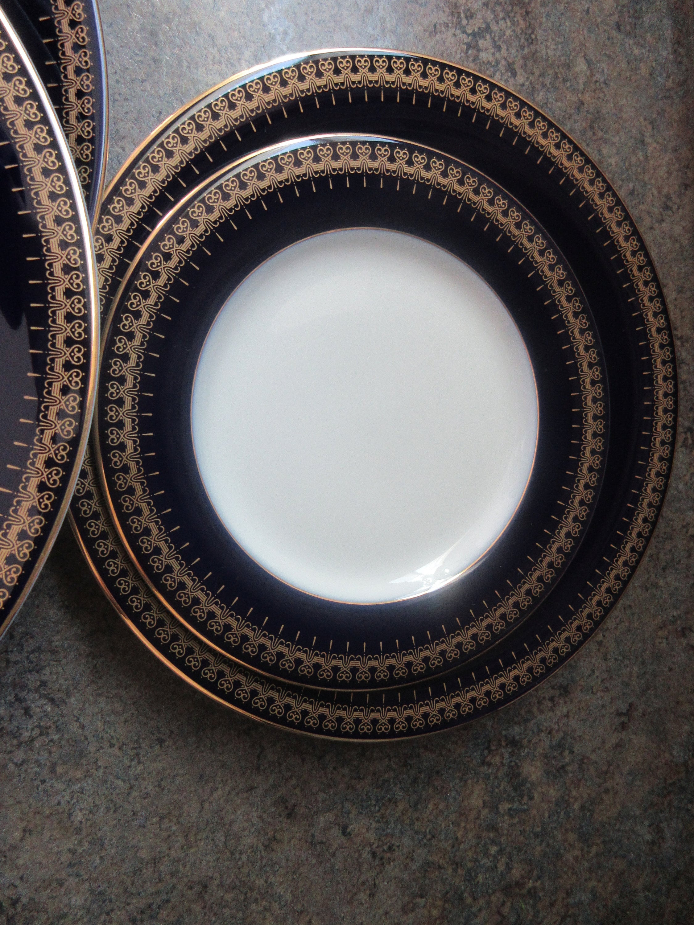 Romanov China Collection Christineholm Genuine Cobalt 4 - Etsy