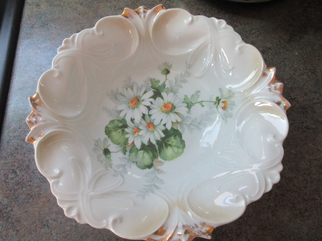 Antique German Porcelain Daisy Serving Dish/bowl Marked: Germany - Etsy