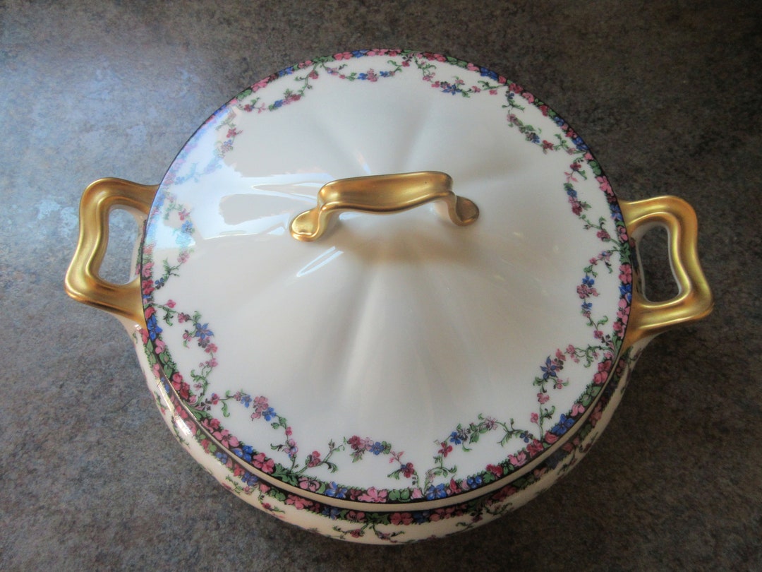 Antique Limoge Haviland & Co Pattern "puritan" Round Covered Vegetable ...