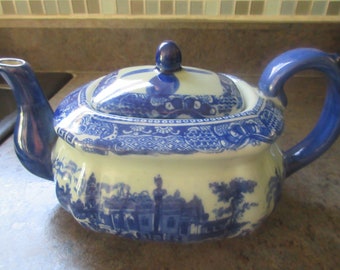 Flow Blue Teapot | Etsy