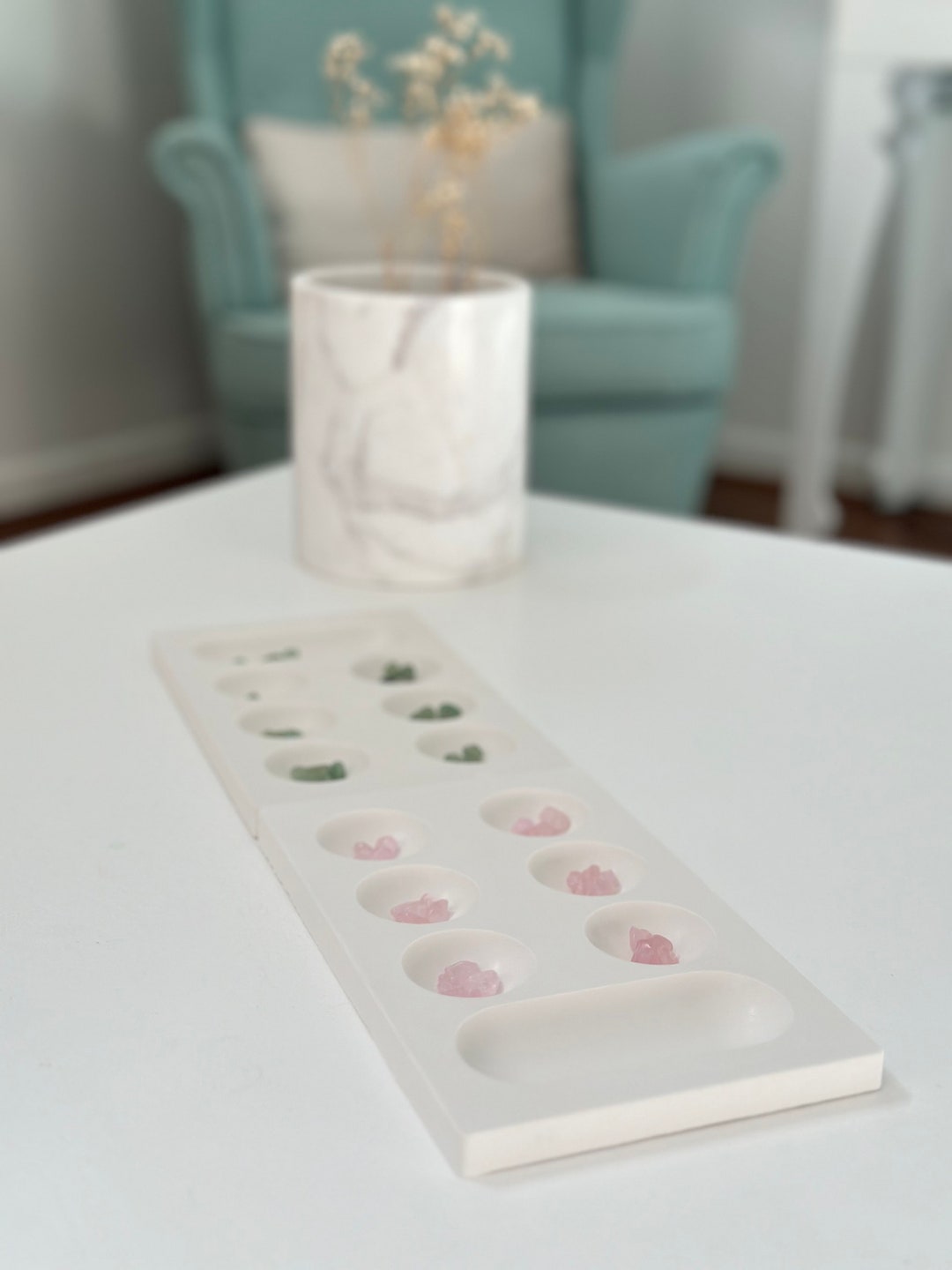 Handcrafted Mancala Set Handmade Mancala Board With Rocks - Etsy