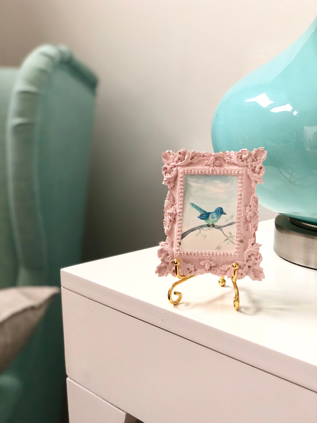 Ornate Mini Frame With Frame Holder-pink - Etsy