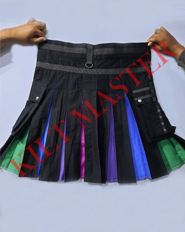 Rainbow Kilt Rainbow Utility Kilt for Sale Rainbow Pride Kilt - Etsy