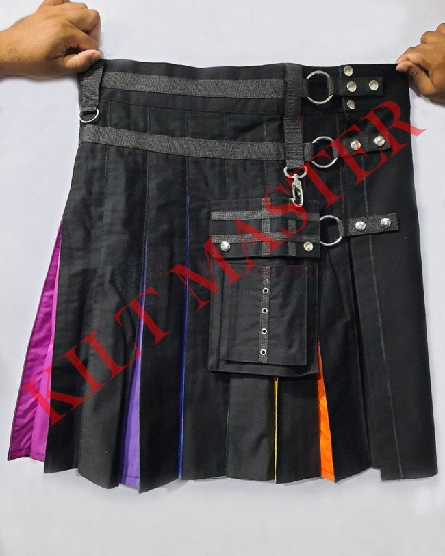 Rainbow Kilt Rainbow Utility Kilt for Sale Rainbow Pride Kilt - Etsy