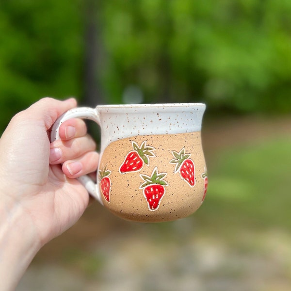 Strawberry Mugs - Etsy
