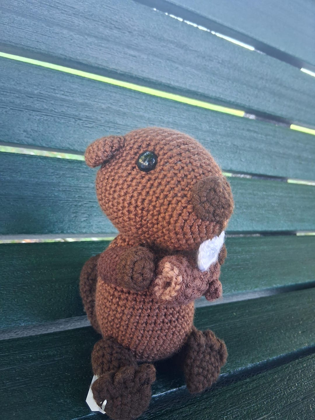 Beaver, Crochet, Handmade Plushie, With Log - Etsy