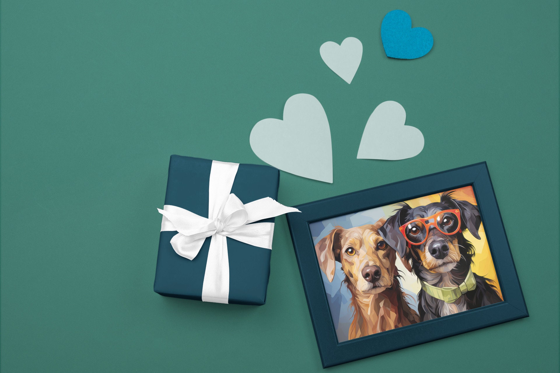 Two Funny Dogs - Digital Picture Printable as Wallpaper, Canvas, Etc ...