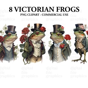 Victorian Frog Watercolor Clipart, Fairytale Clipart PNG, Fantasy Frog ...