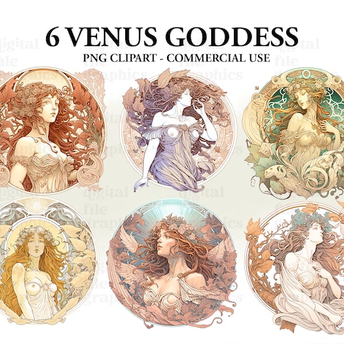 Venus Goddess Clipart Venus Png Goddess Art Venus Symbol - Etsy