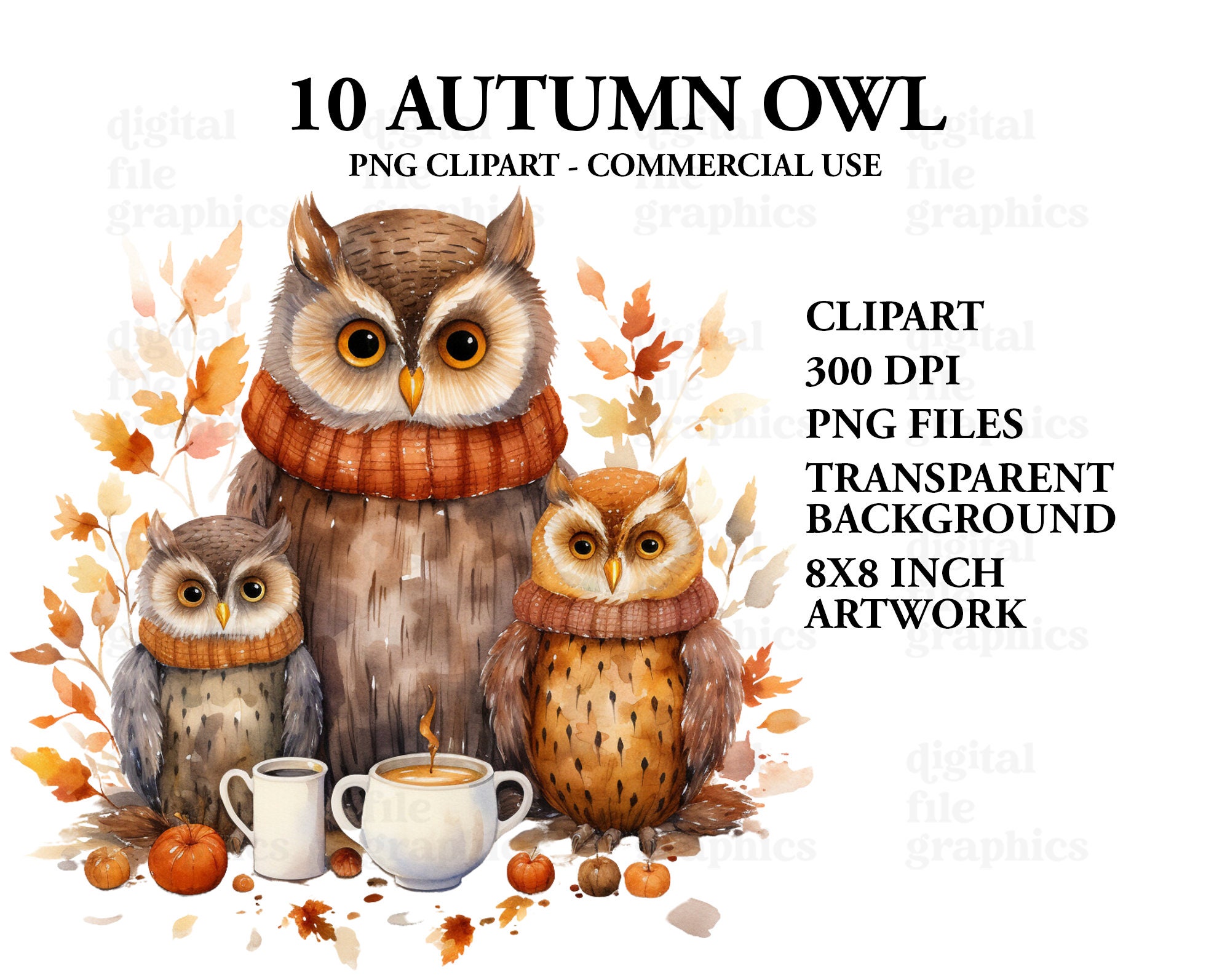 Cute Fall Owl Backgrounds