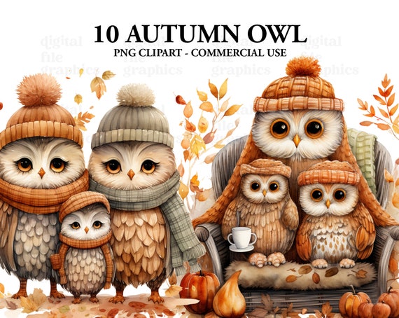 Cute Fall Owl Backgrounds