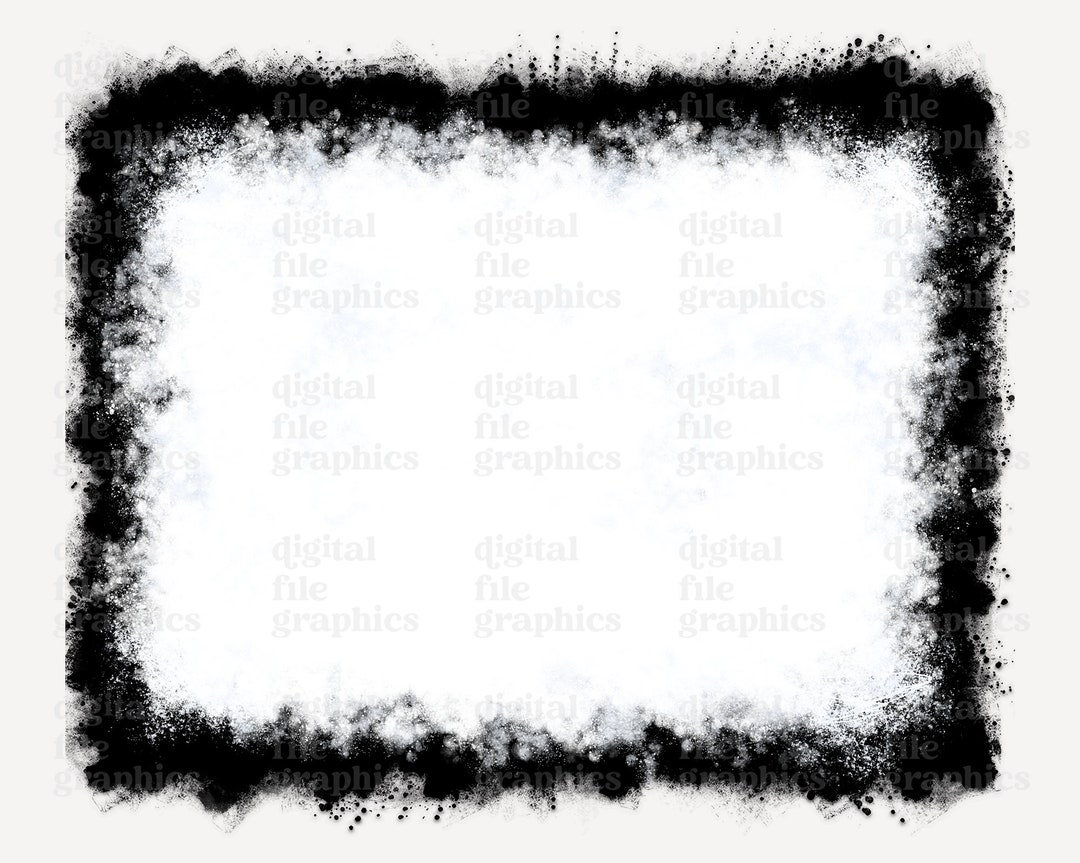 Black Frame White Bleach Sublimation Background PNG, Black Background ...