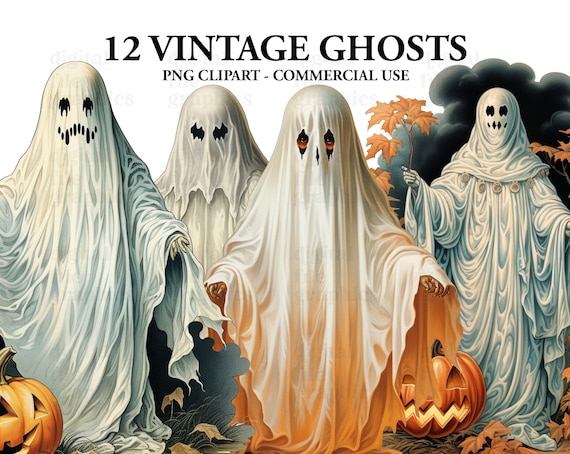 Scary Vintage Halloween Photo Ghosts