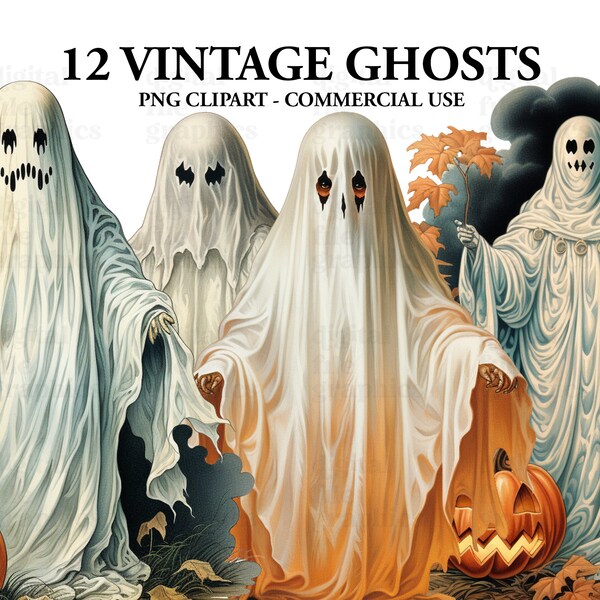 Victorian Ghost Clipart - Etsy