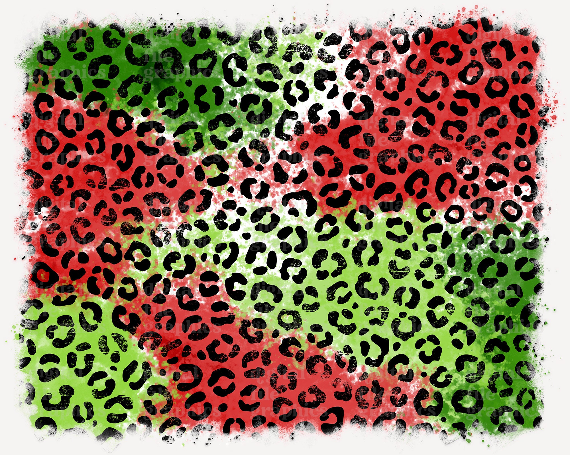 Leopard Sublimation Background PNG Christmas Leopard - Etsy