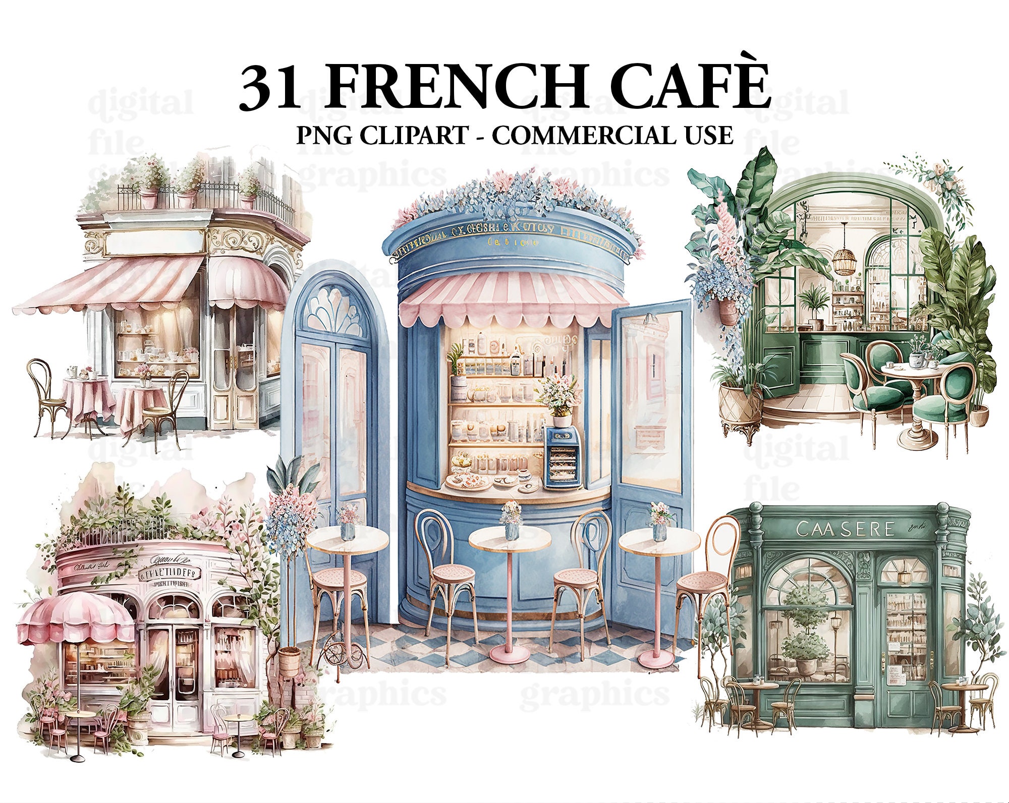 French Cafe Clipart