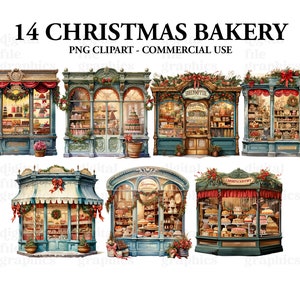 Christmas Bakery Watercolor Clipart, Christmas Festive Food Clipart PNG ...