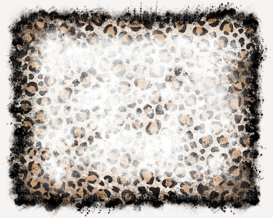 Leopard White Bleach Sublimation Background PNG, Leopard Background ...