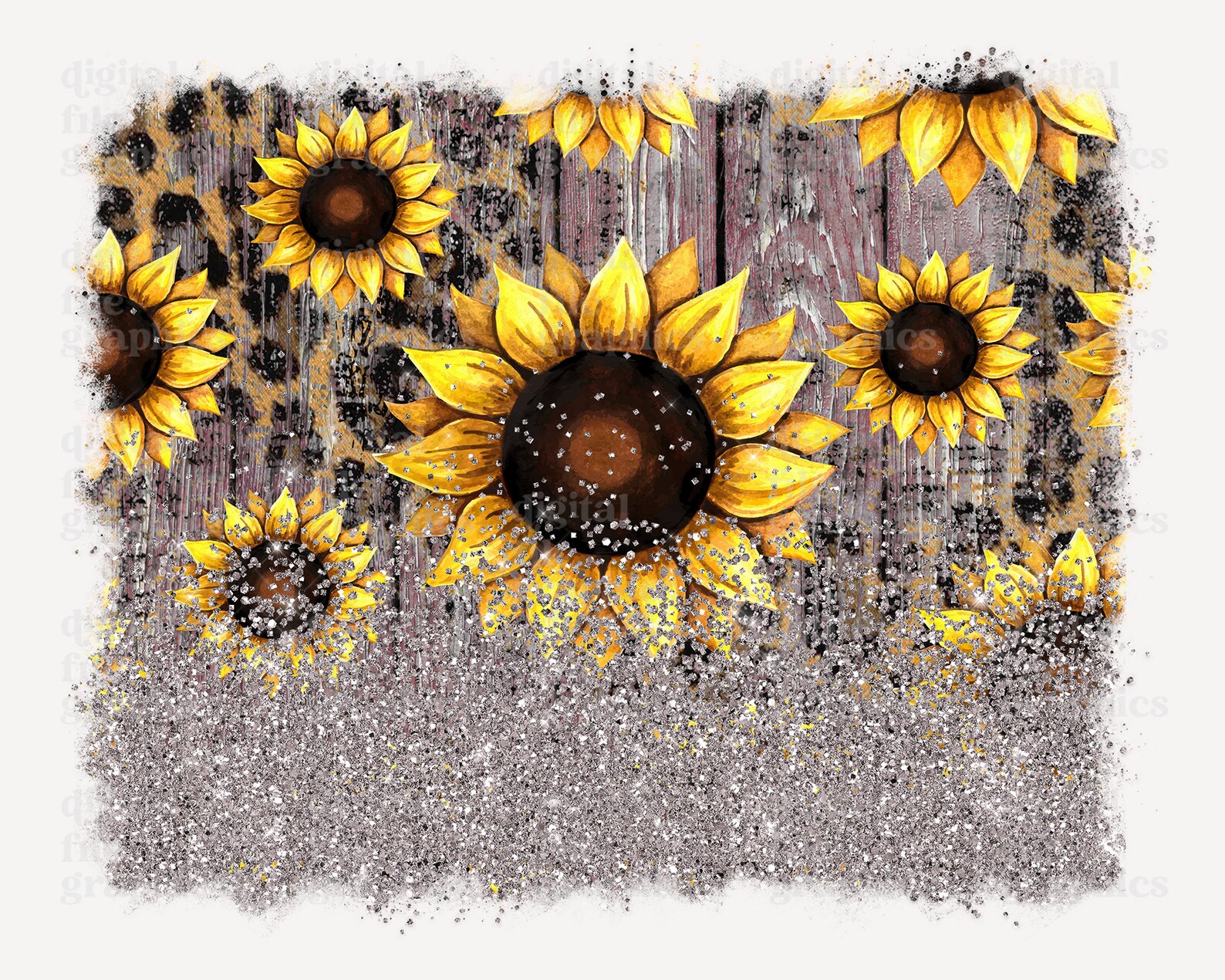 Sunflower Western Background Leopard Background Png - Etsy