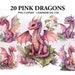 Fantasy Dragons Watercolor Clipart Magical Mystical Art - Etsy