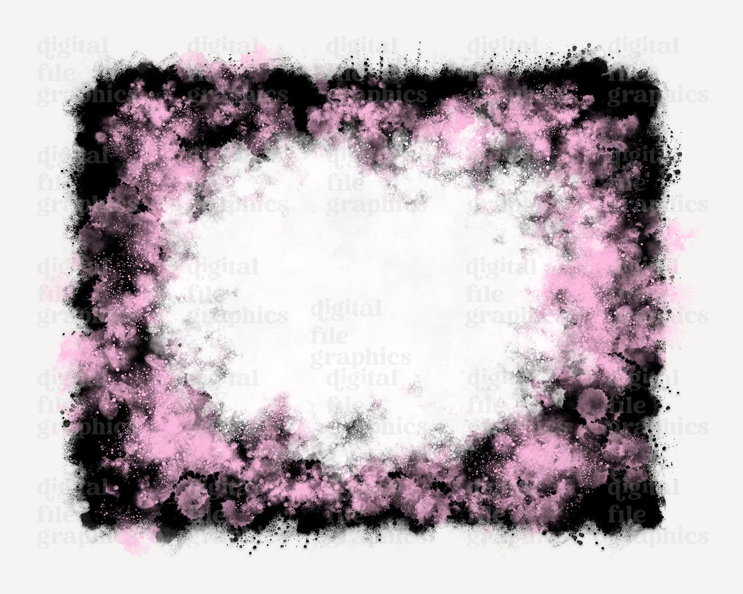 Grunge Pink Background, Black Pink Frame, Distress, Backsplash, Bleach ...