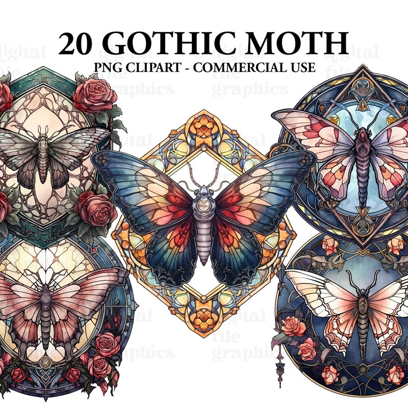 Gothic Moth Svg - Etsy