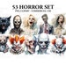 Scary Horror Watercolor Clipart Blood Clipart PNG Creepy - Etsy